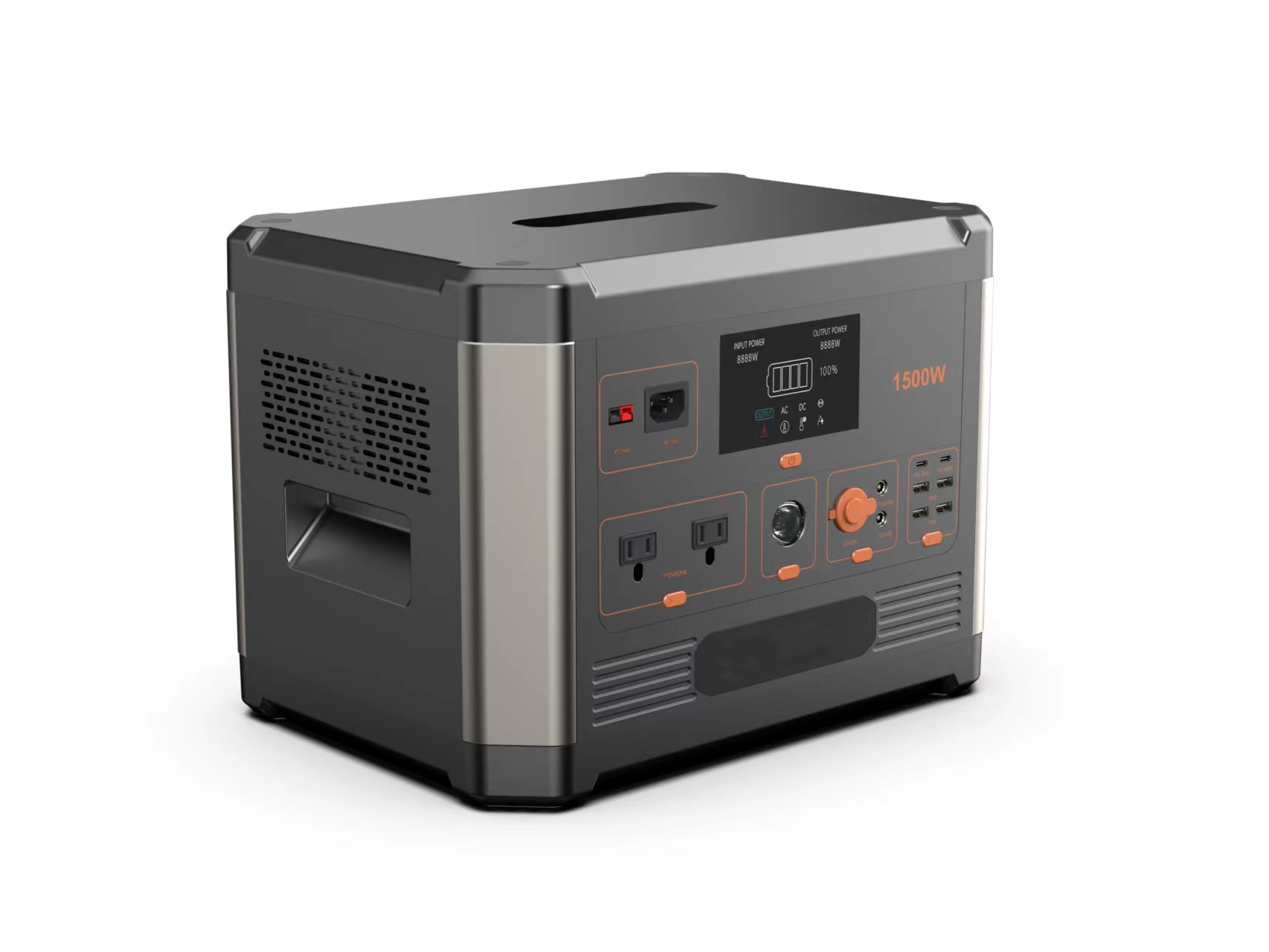 1500W AC battery bank backup with car cigarette Techhoss Solar Power ...